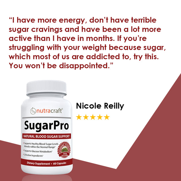 SugarPro Blood Sugar Support - 60 Vegetable Capsules | Nutracraft